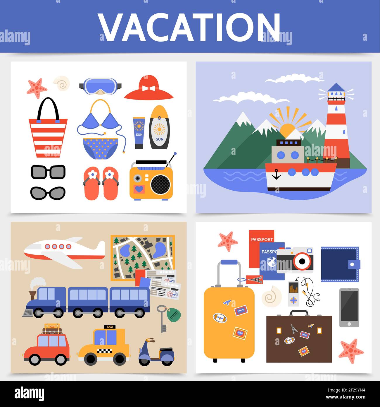 Travel map passport vector train hi-res stock photography and images ...