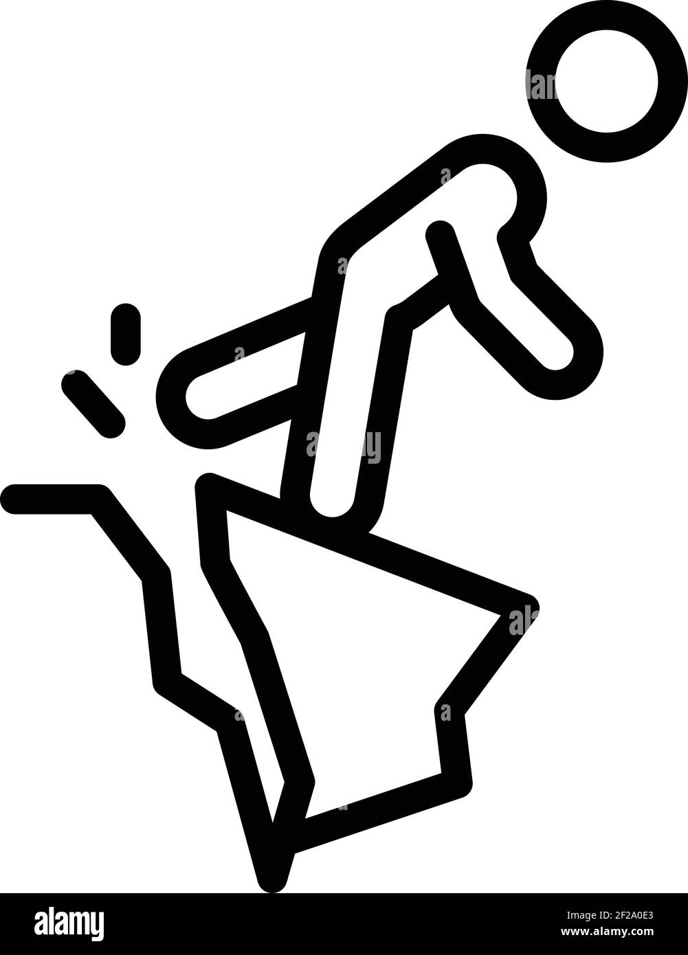 Careless person mountains icon. Outline careless person mountains ...