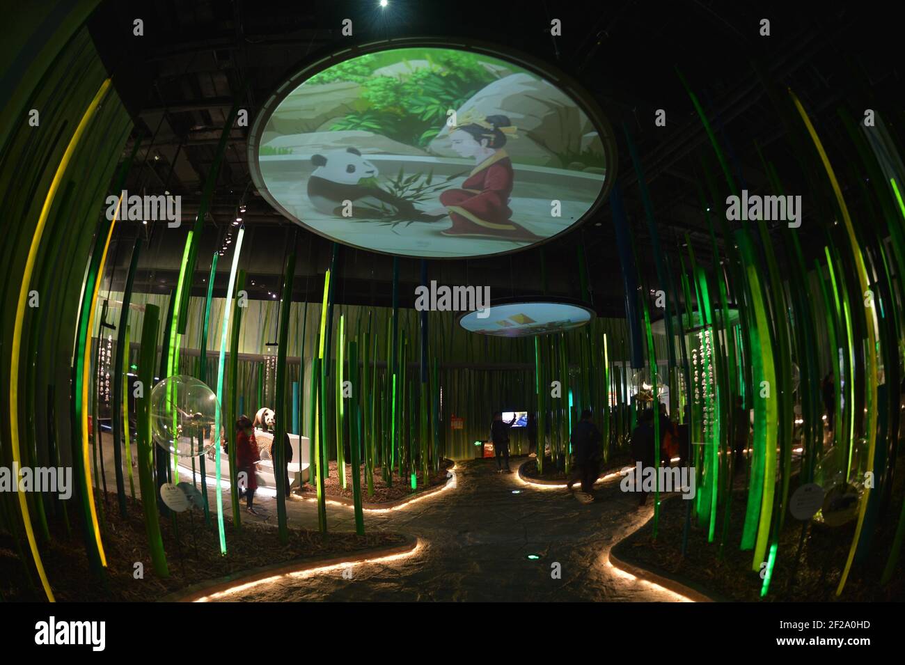 Chengdu City, China. March 11 2021: Photo shows the internal view of ...