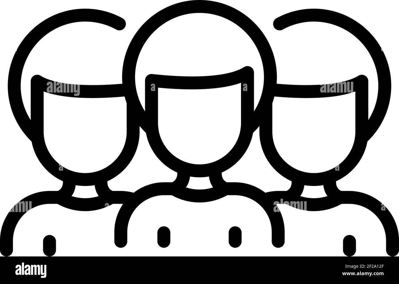 Public group target audience icon. Outline public group target audience ...