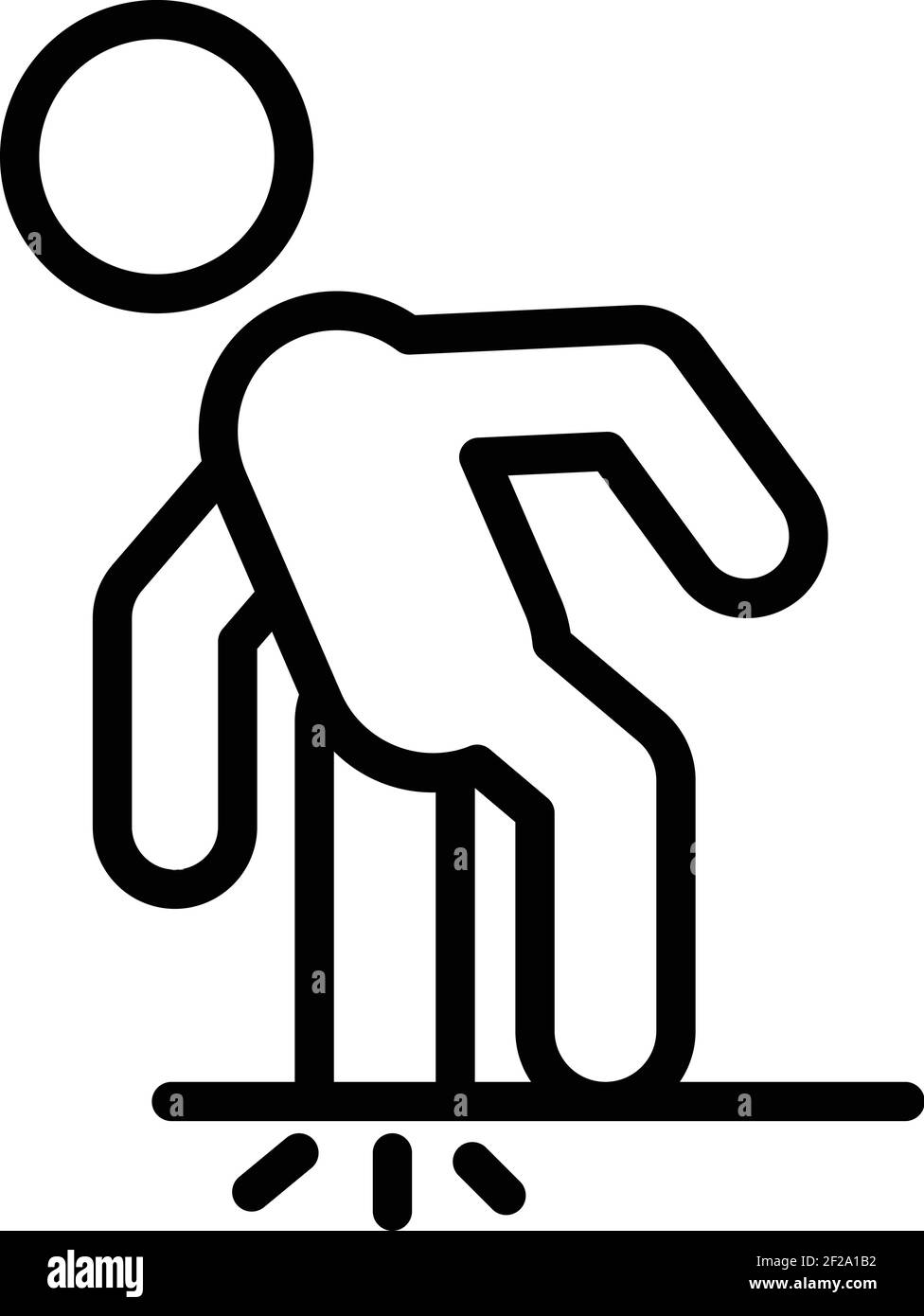 Careless person outdoor icon. Outline careless person outdoor vector ...