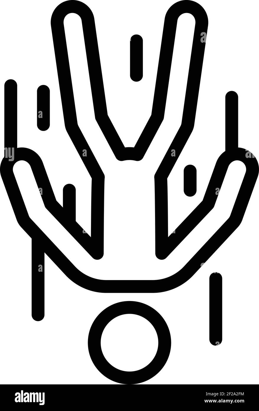 Person fall icon. Outline person fall vector icon for web design ...