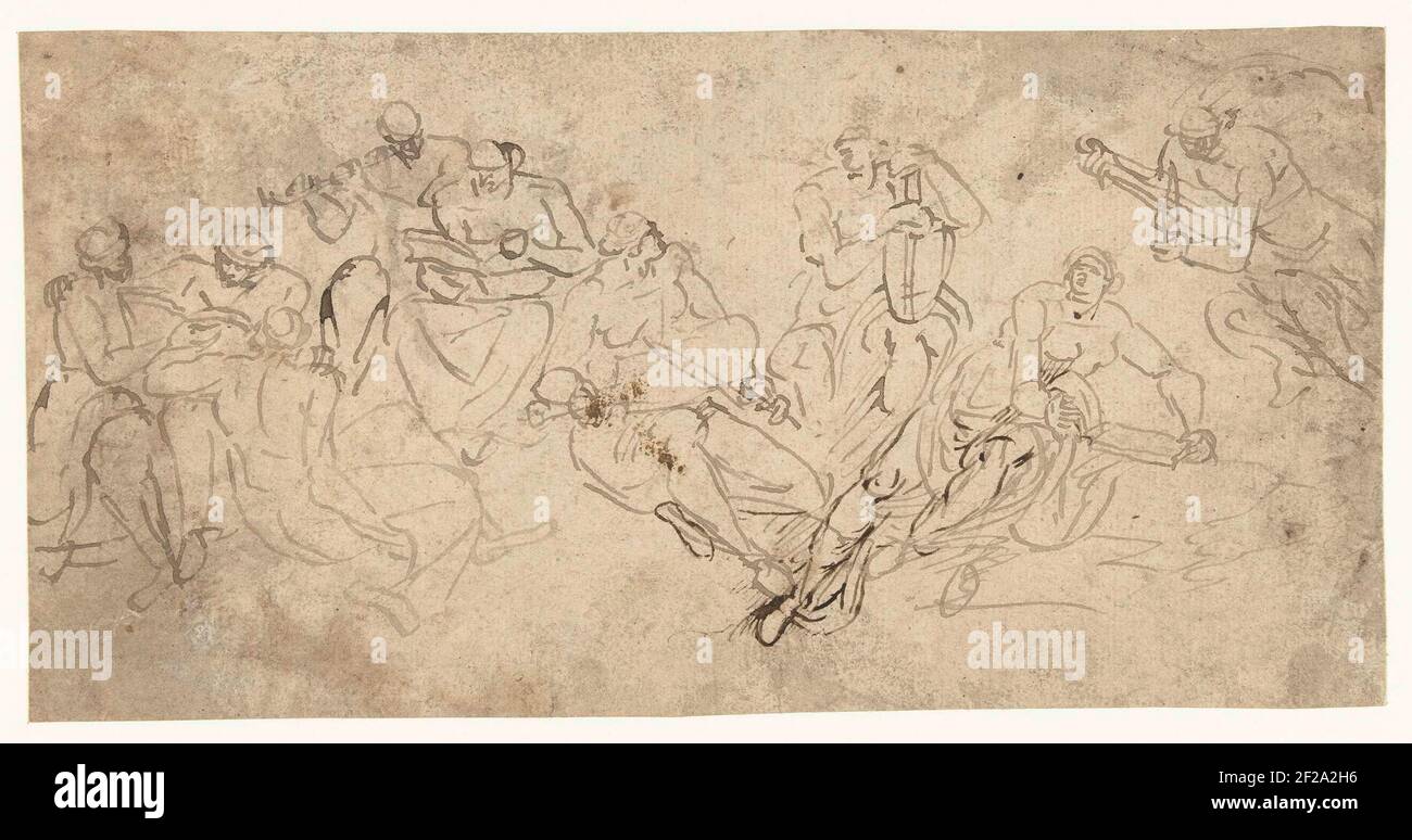 Apollo, the muzen and Mercurius Stock Photo - Alamy