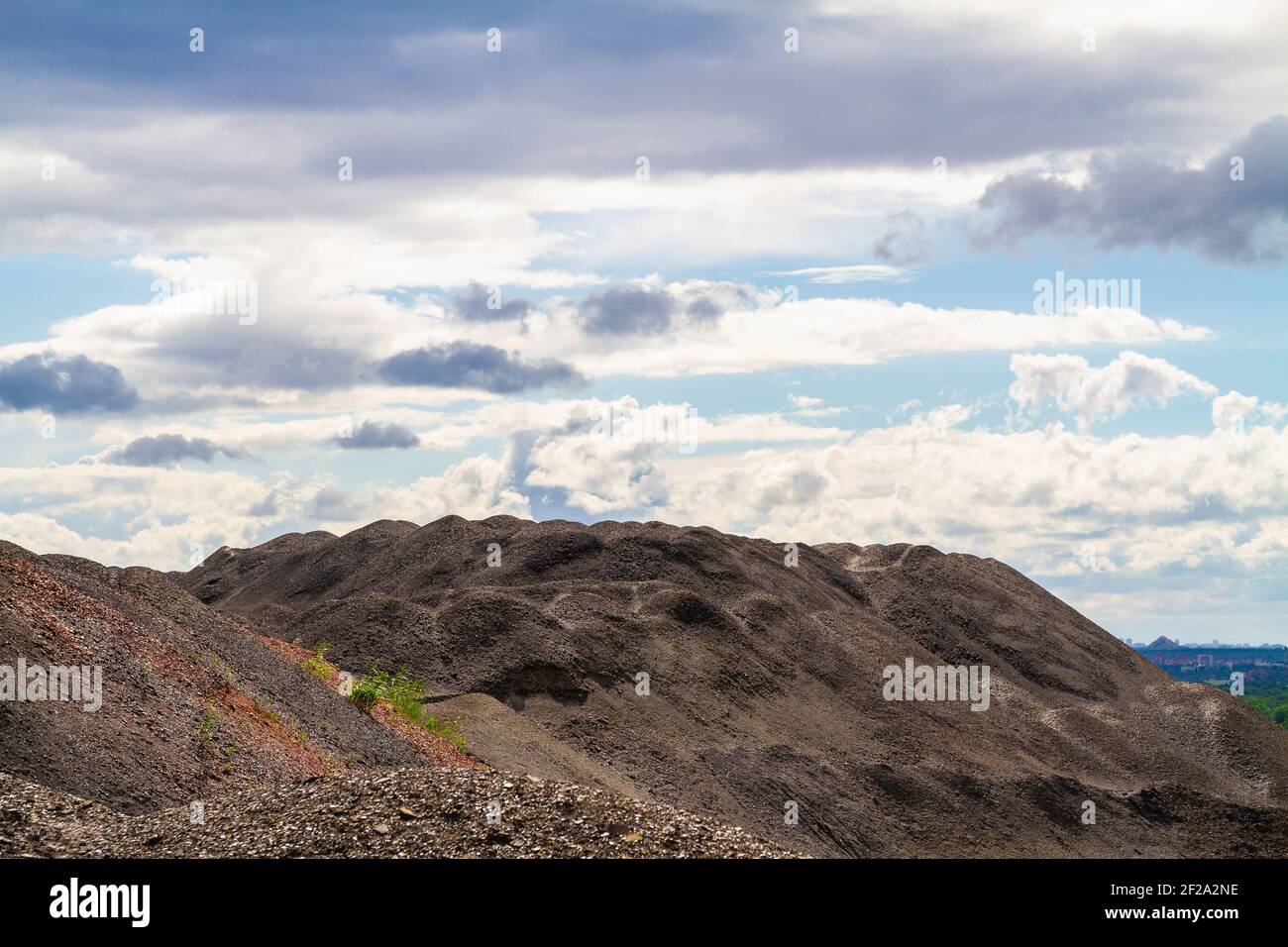 Industrial waste slag heaps in western Ukraine Stock Photo - Alamy
