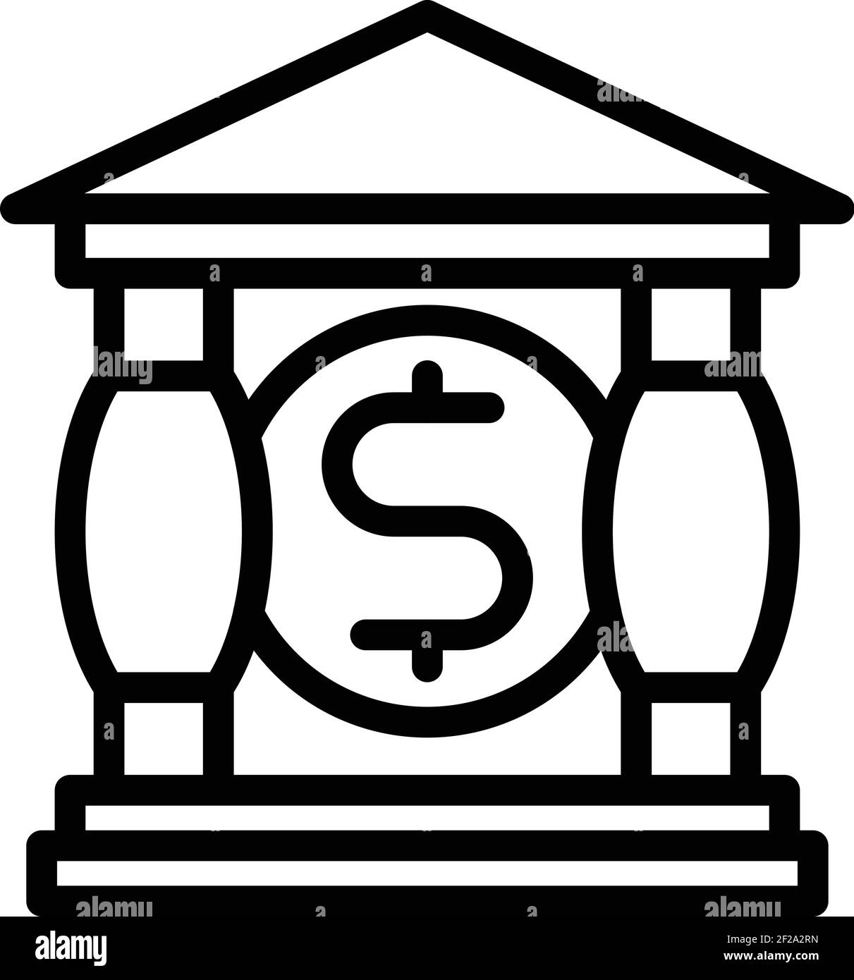 Bank money transfer icon. Outline bank money transfer vector icon for ...