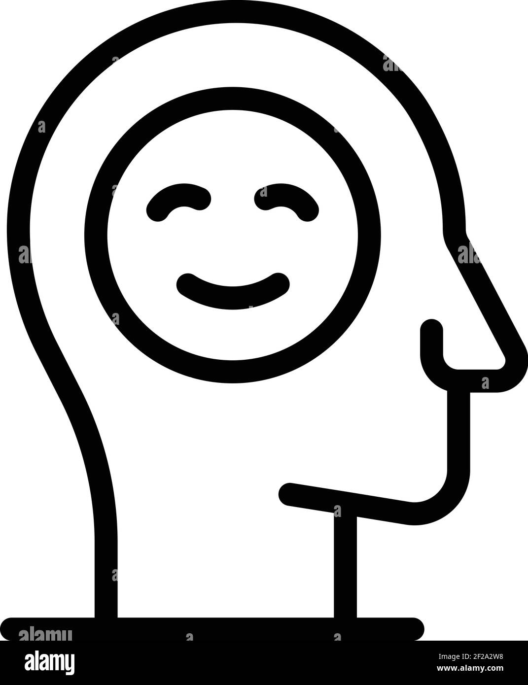 Self-esteem emoji icon. Outline self-esteem emoji vector icon for web ...