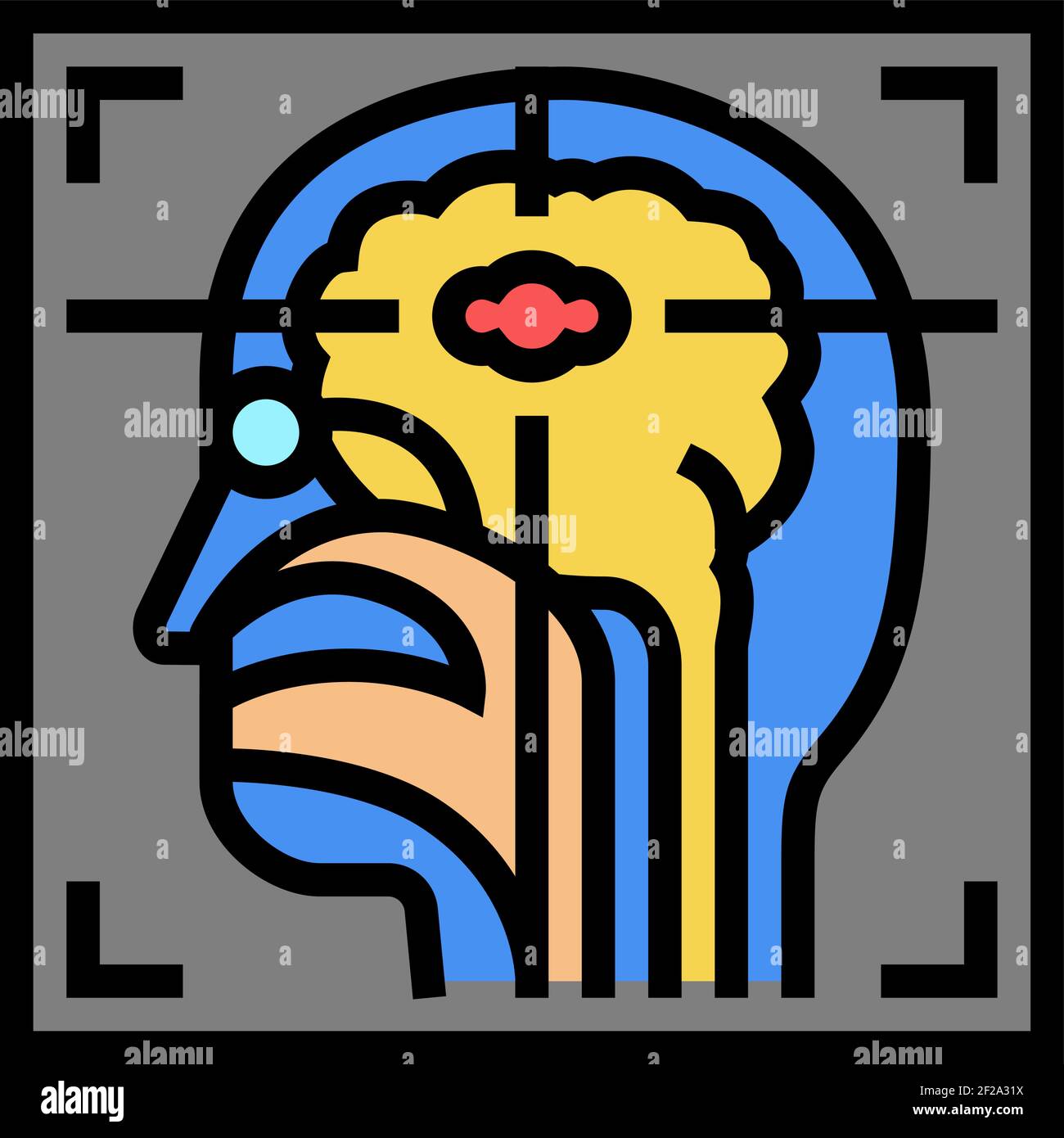 nuclear medicine radiology color icon vector illustration Stock Vector ...