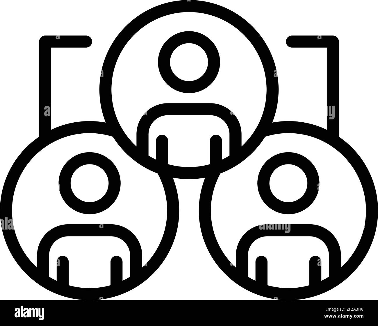 People target audience icon. Outline people target audience vector icon ...