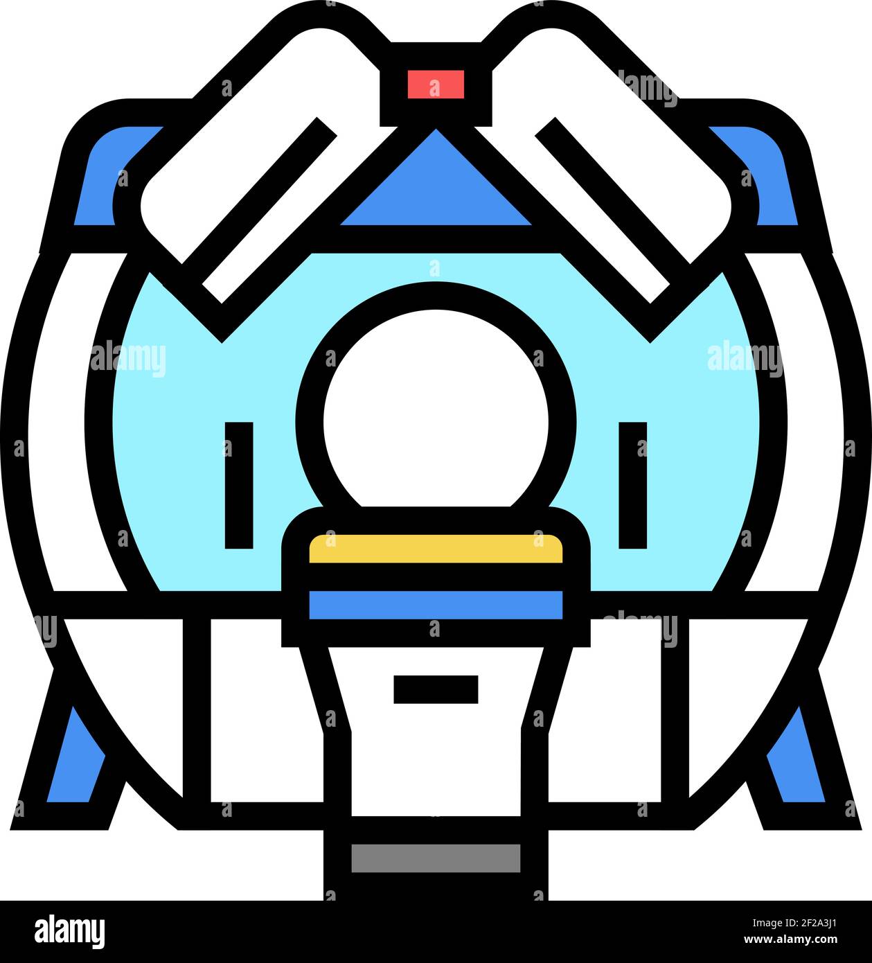 mri hospital radiology equipment color icon vector illustration Stock ...