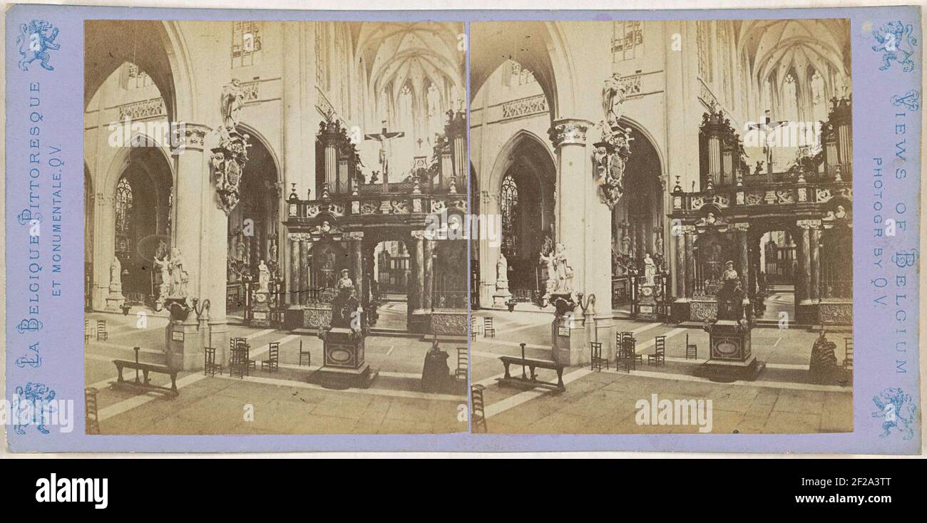 Antwerp, the Saint-Jacques Church, inner view taken from the pulpit ...