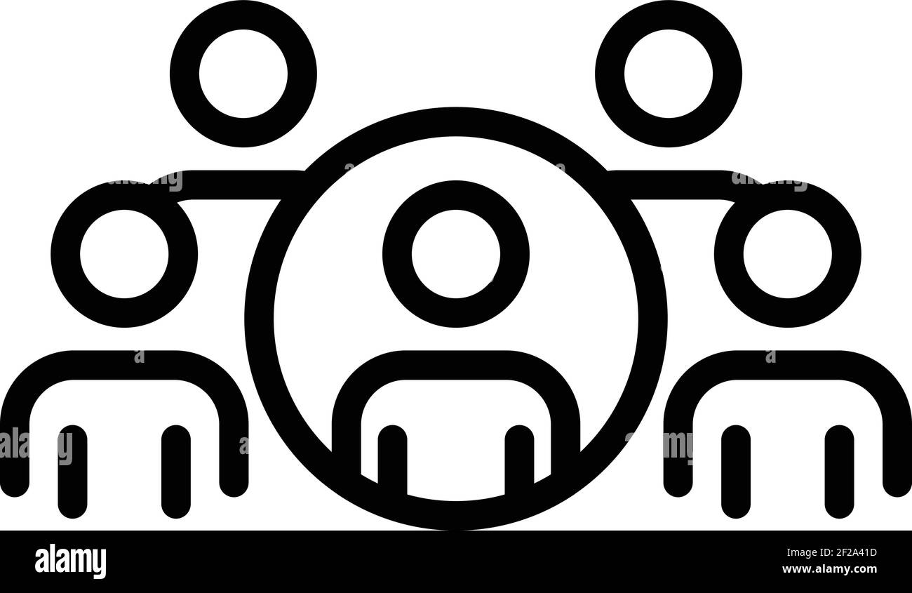 Group target audience icon. Outline group target audience vector icon ...