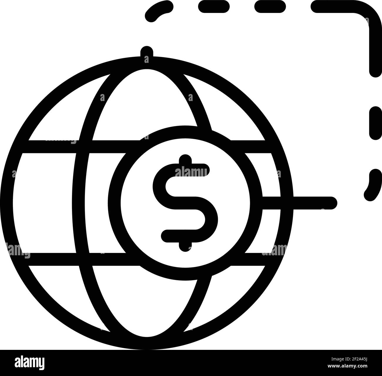 Commerce money transfer icon. Outline commerce money transfer vector ...