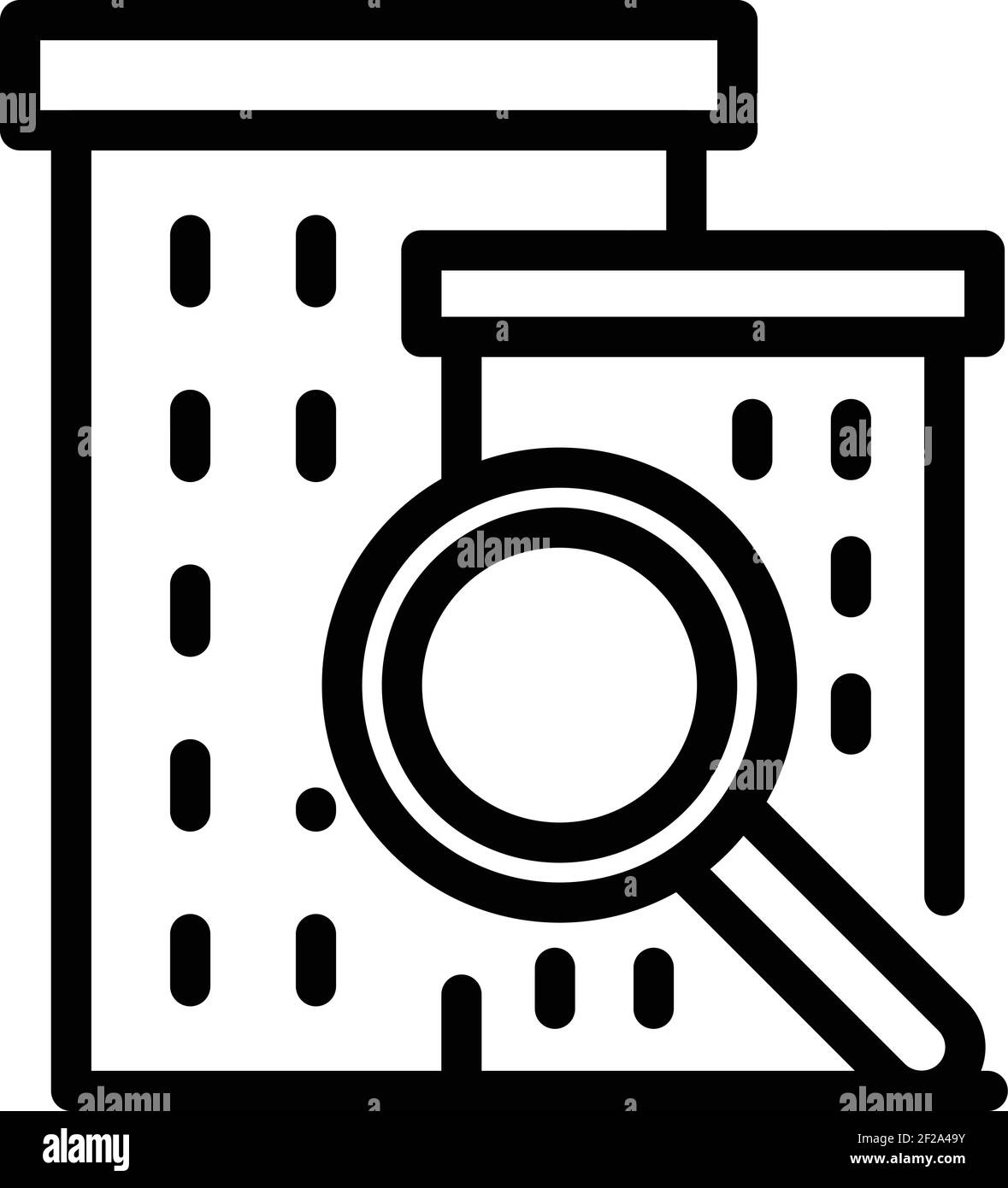 Building target audience icon. Outline building target audience vector ...