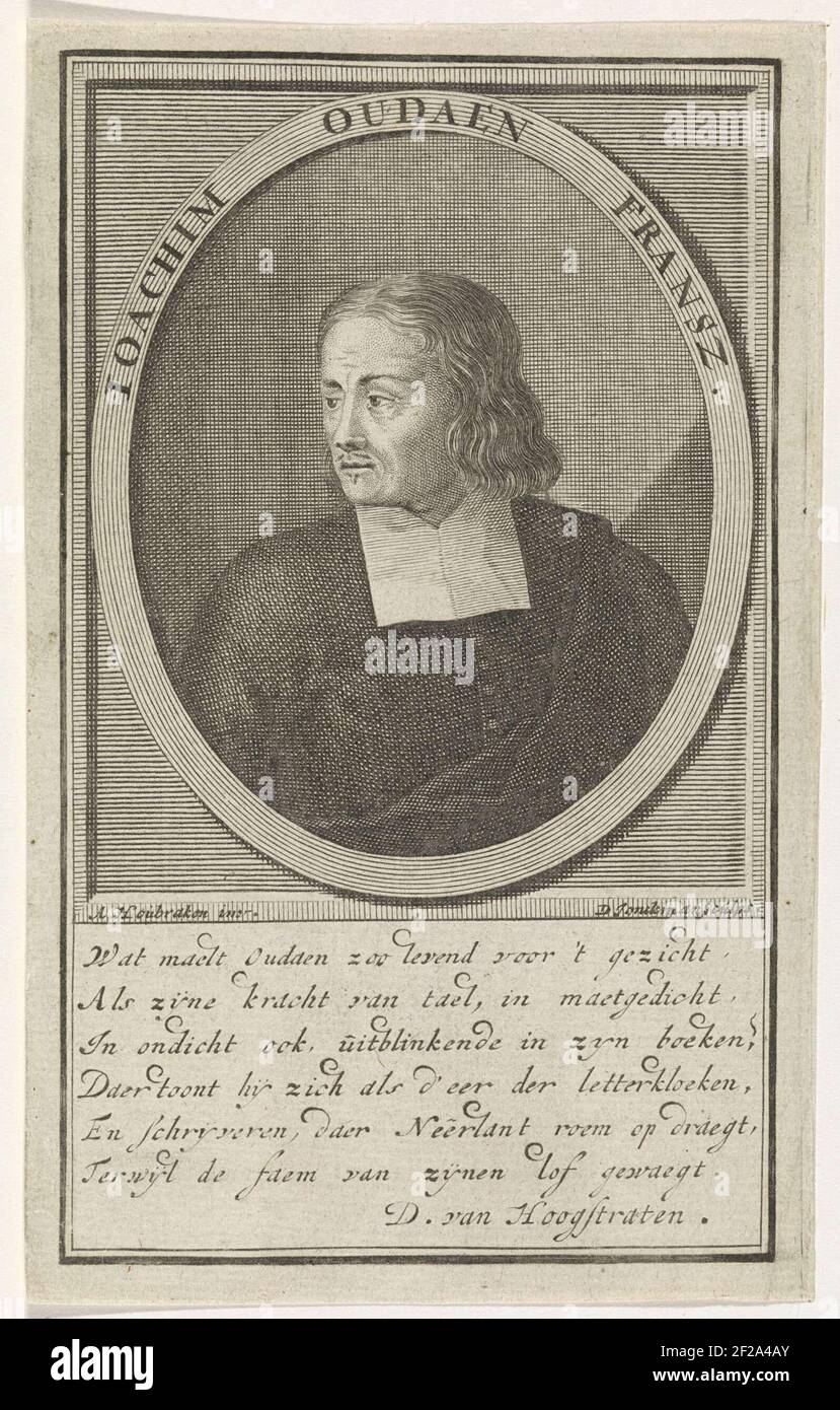 Bust portrait of the historian Joachim Oudane, with BEF. The portrait ...