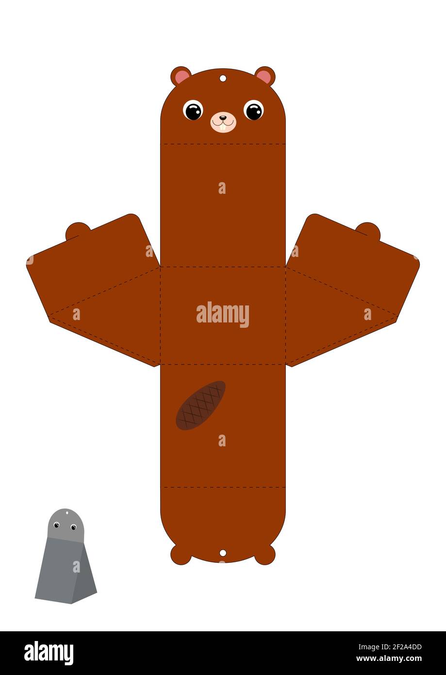 Party Favor Box Beaver Design For Sweets Candies Presents Packaging