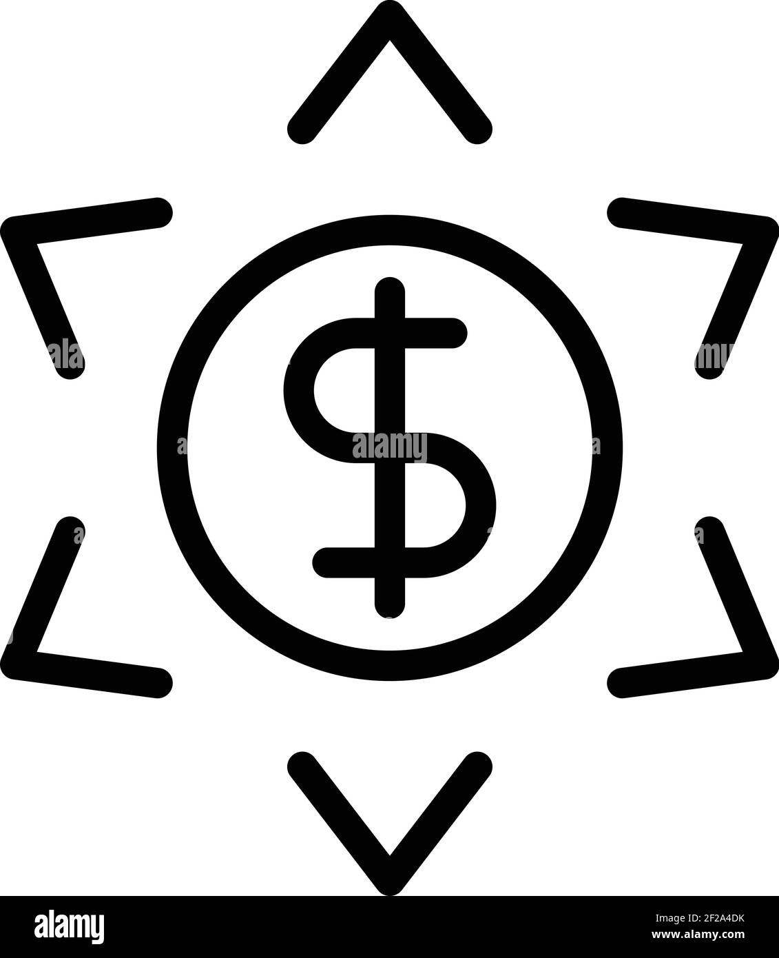 Secure money transfer icon. Outline Secure money transfer vector icon ...