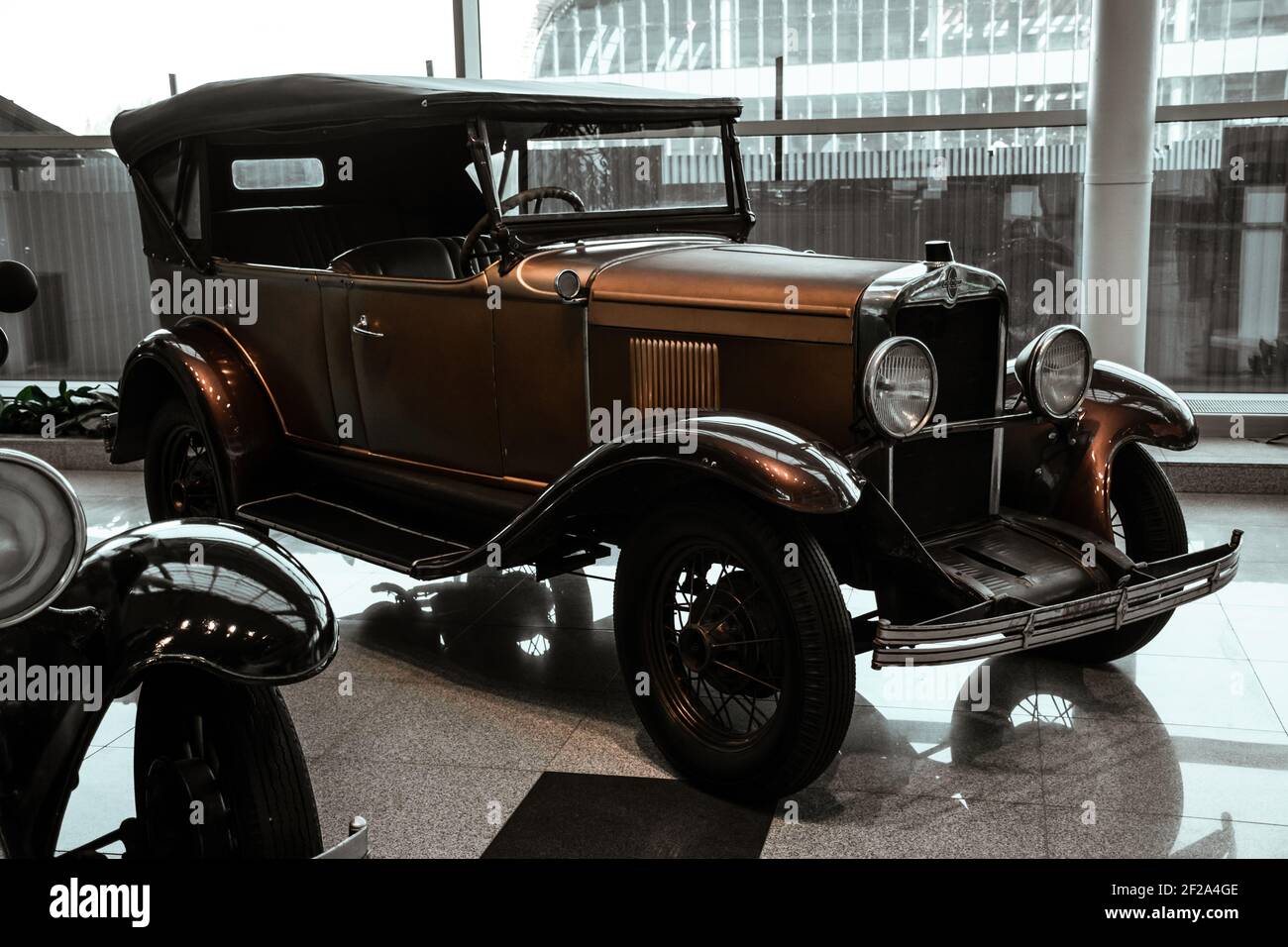 4 June 2019, Moscow, Russia: front view of Chevrolet AC Open Tourer ...