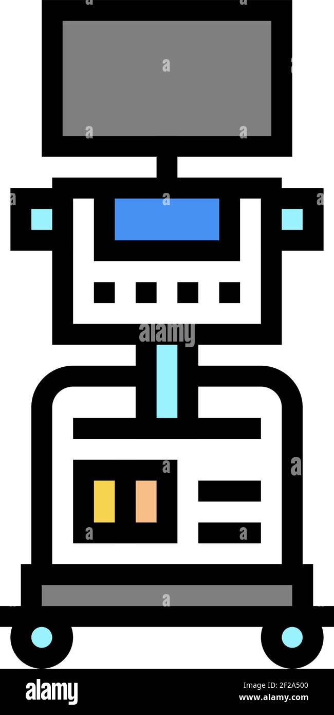 medical ultrasound scanner radiology color icon vector illustration ...