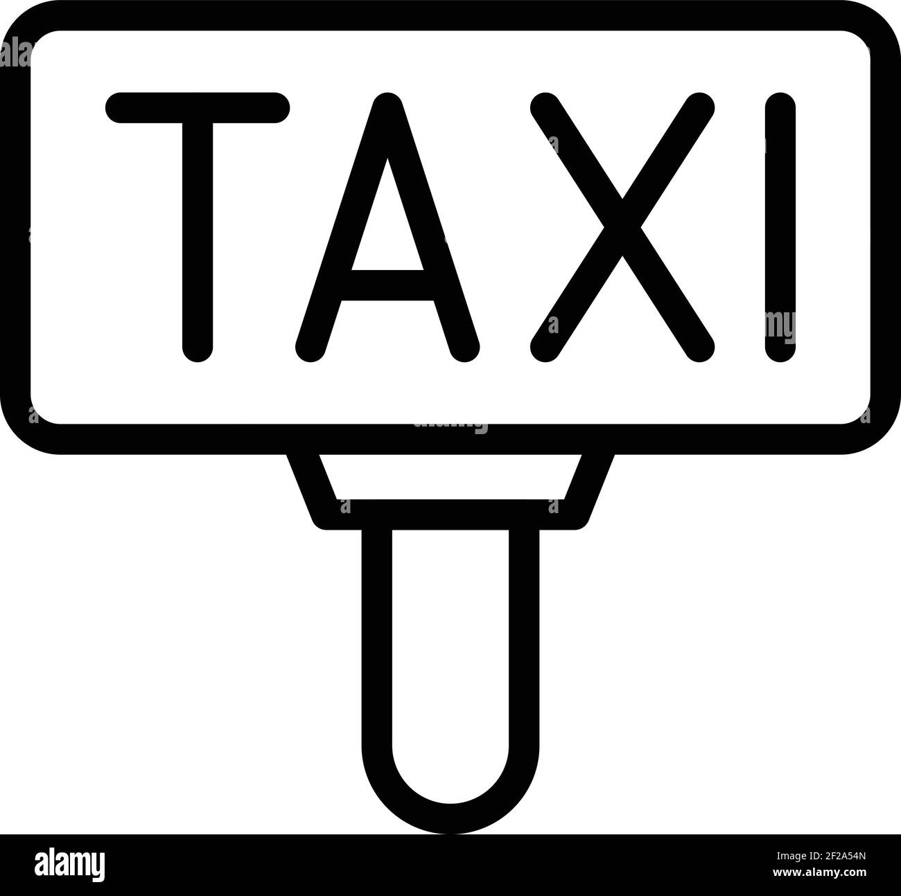 Taxi board icon. Outline taxi board vector icon for web design isolated ...