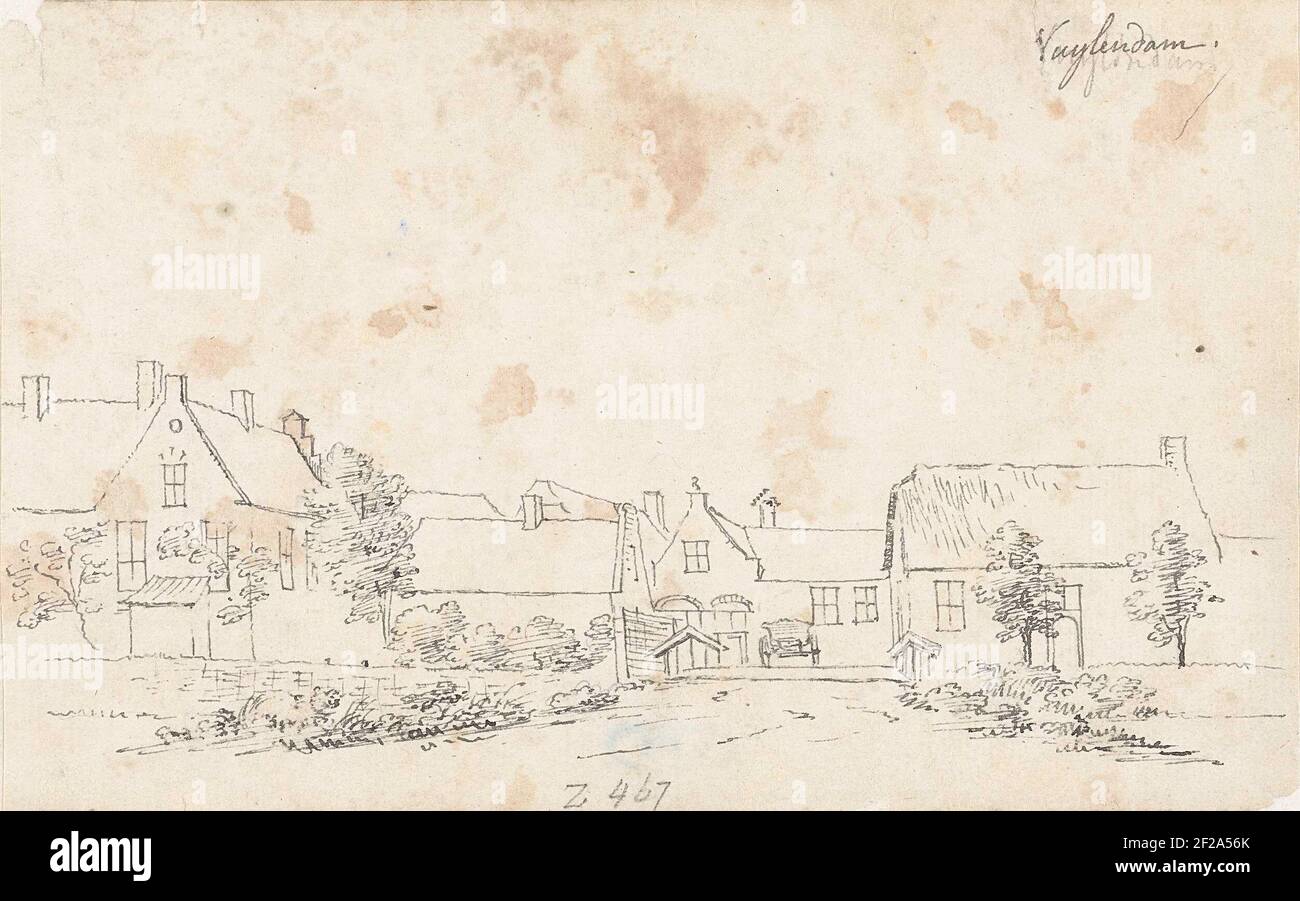 The village of dirt dam at Molenaarsgraaf in the Alblasserwaard Stock ...