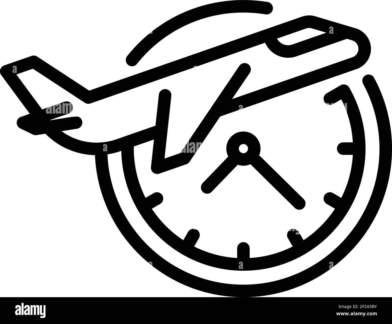 Watch plane icon. Outline watch plane vector icon for web design ...
