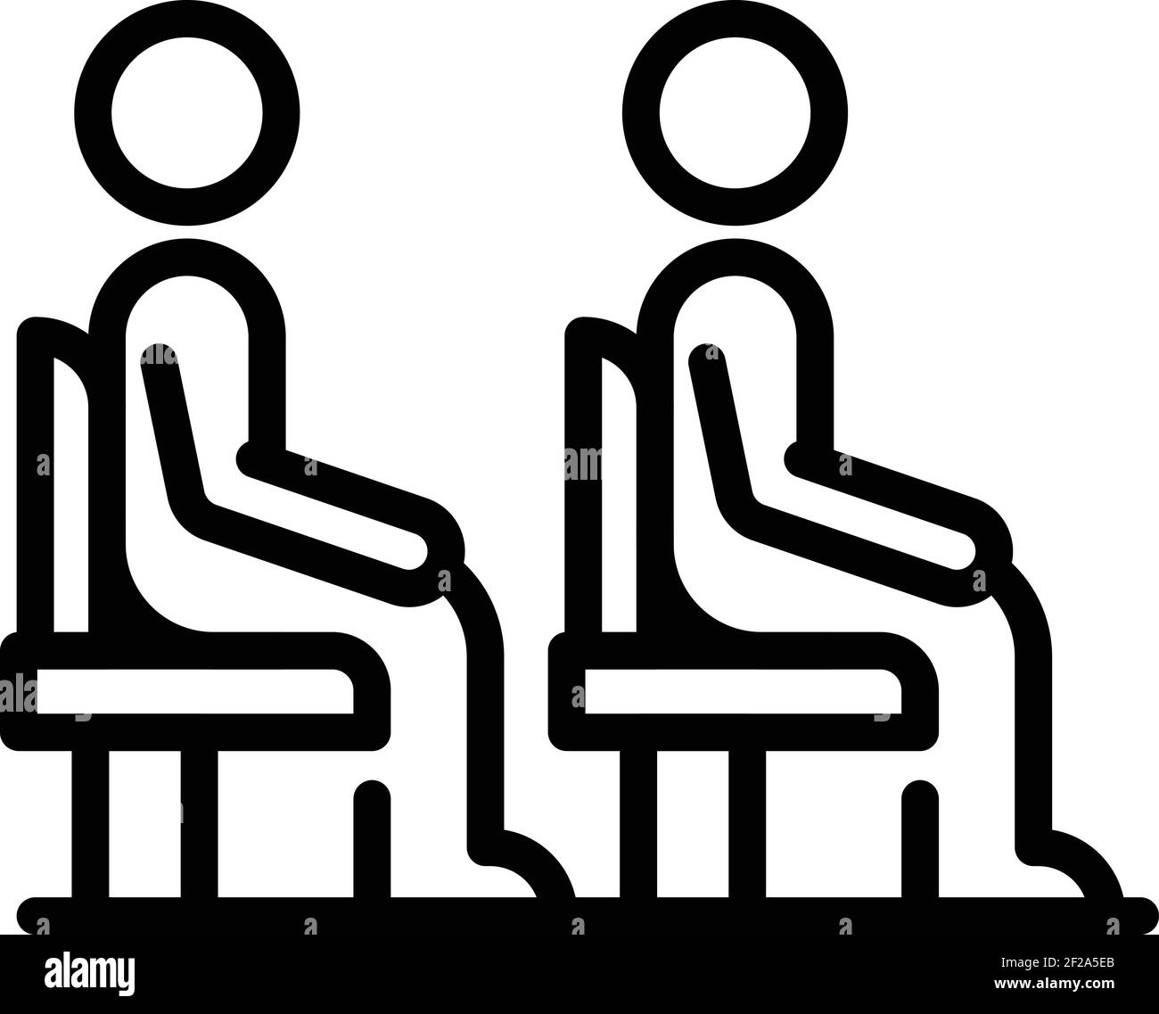 Passengers seats icon. Outline passengers seats vector icon for web ...