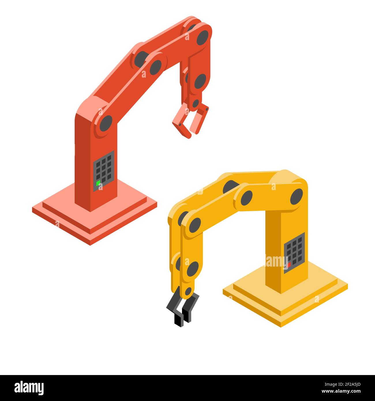 Robot hands. Industrial robotic arms. Technology and machine, hand and ...