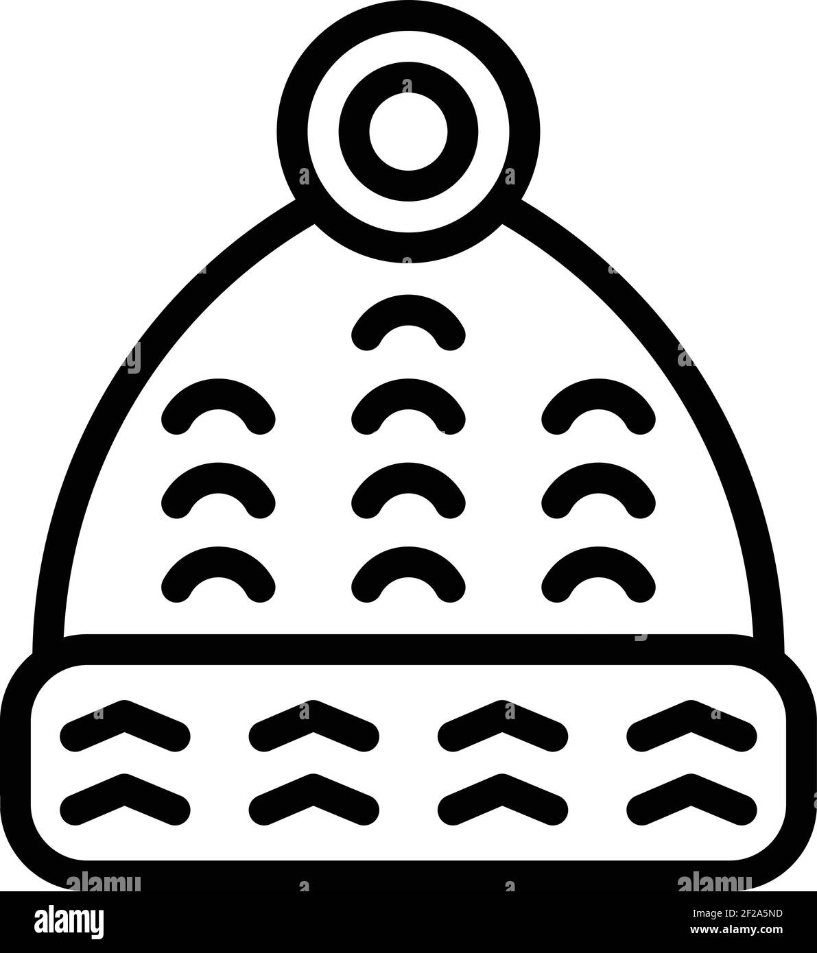 Knitting hat icon. Outline knitting hat vector icon for web design ...