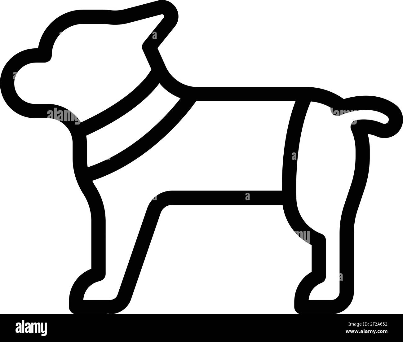 Dog clothes icon. Outline dog clothes vector icon for web design ...