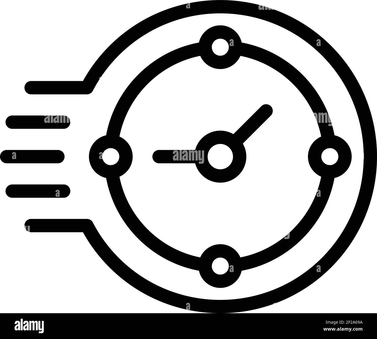 Fast time management icon. Outline Fast time management vector icon for ...