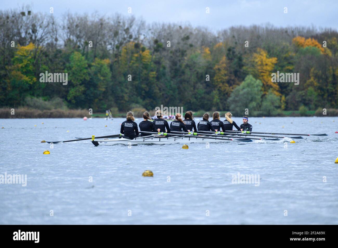 Rowing competition of 8 in Vaires sur Marnes, Ile de France, France ...