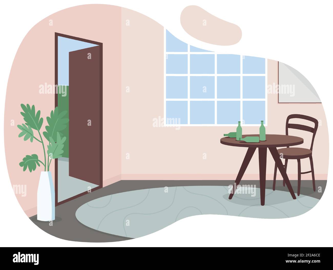 House hall 2D vector web banner, poster Stock Vector Image & Art - Alamy