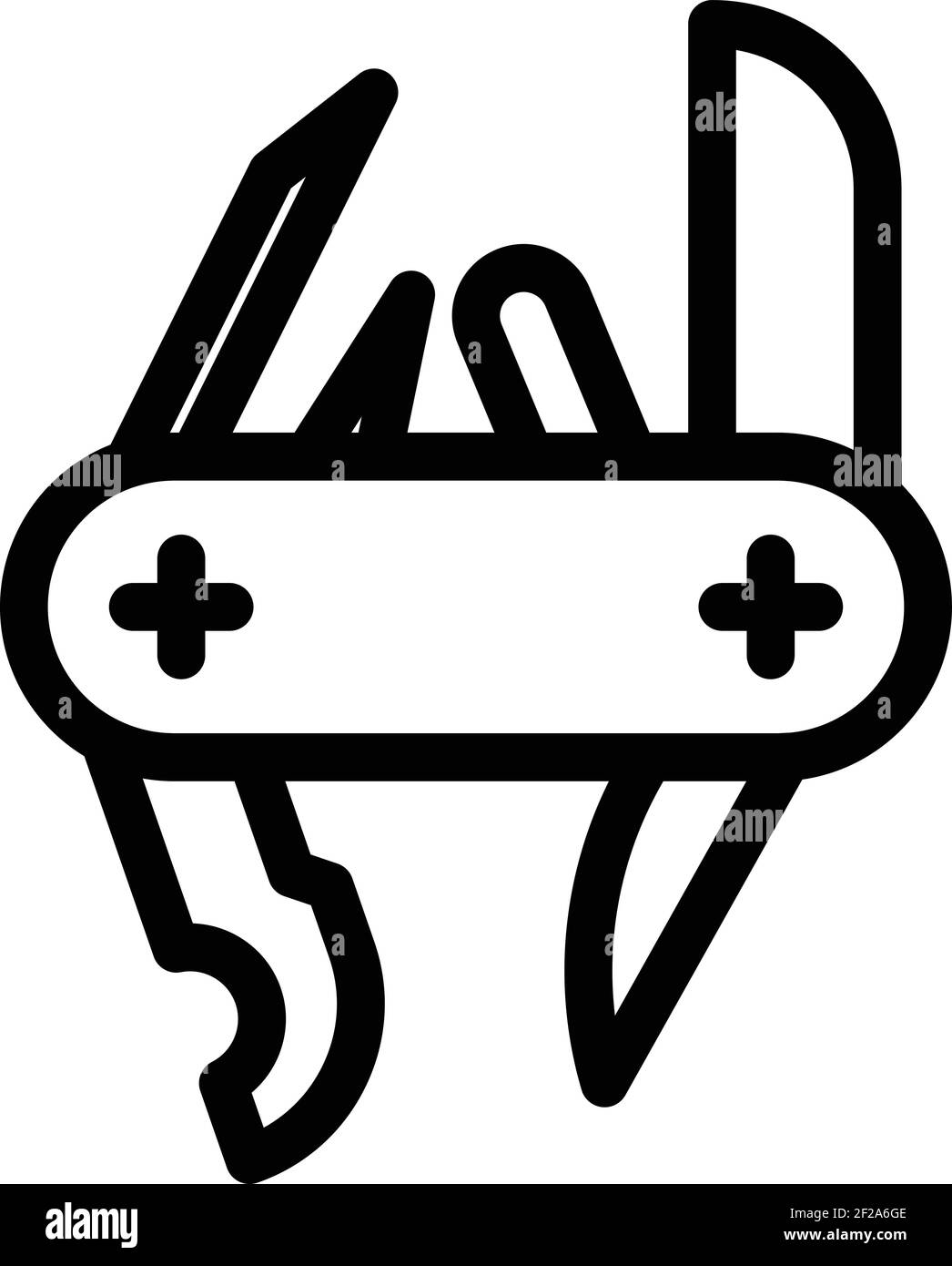 Multitool function icon. Outline Multitool function vector icon for web design isolated on white ...