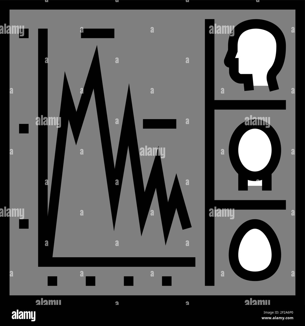 cadre with infographic radiology color icon vector illustration Stock ...