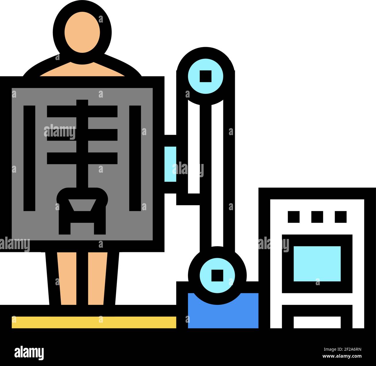 fluoroscopy radiology color icon vector illustration flat Stock Vector ...