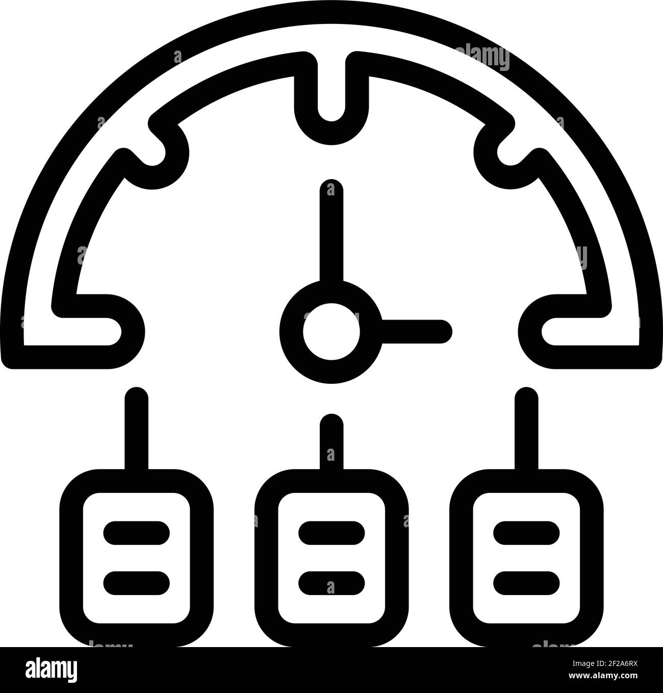 Control time management icon. Outline Control time management vector ...