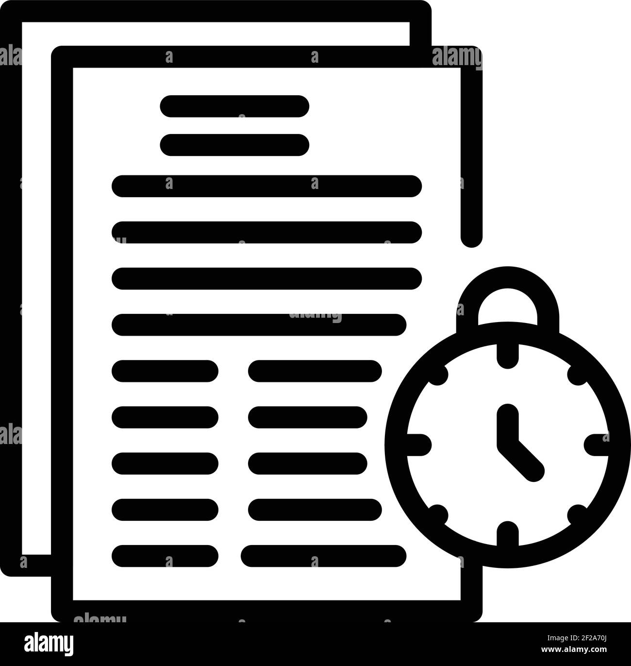 Documents time management icon. Outline Documents time management ...
