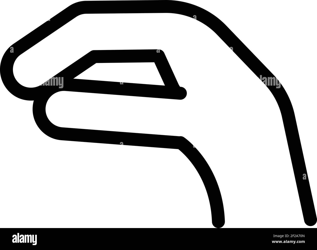 Hand gesture snake icon. Outline Hand gesture snake vector icon for web ...
