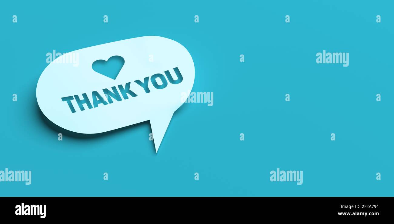 3D rendered chat bubble concept: Isolated white bubble on blue ...