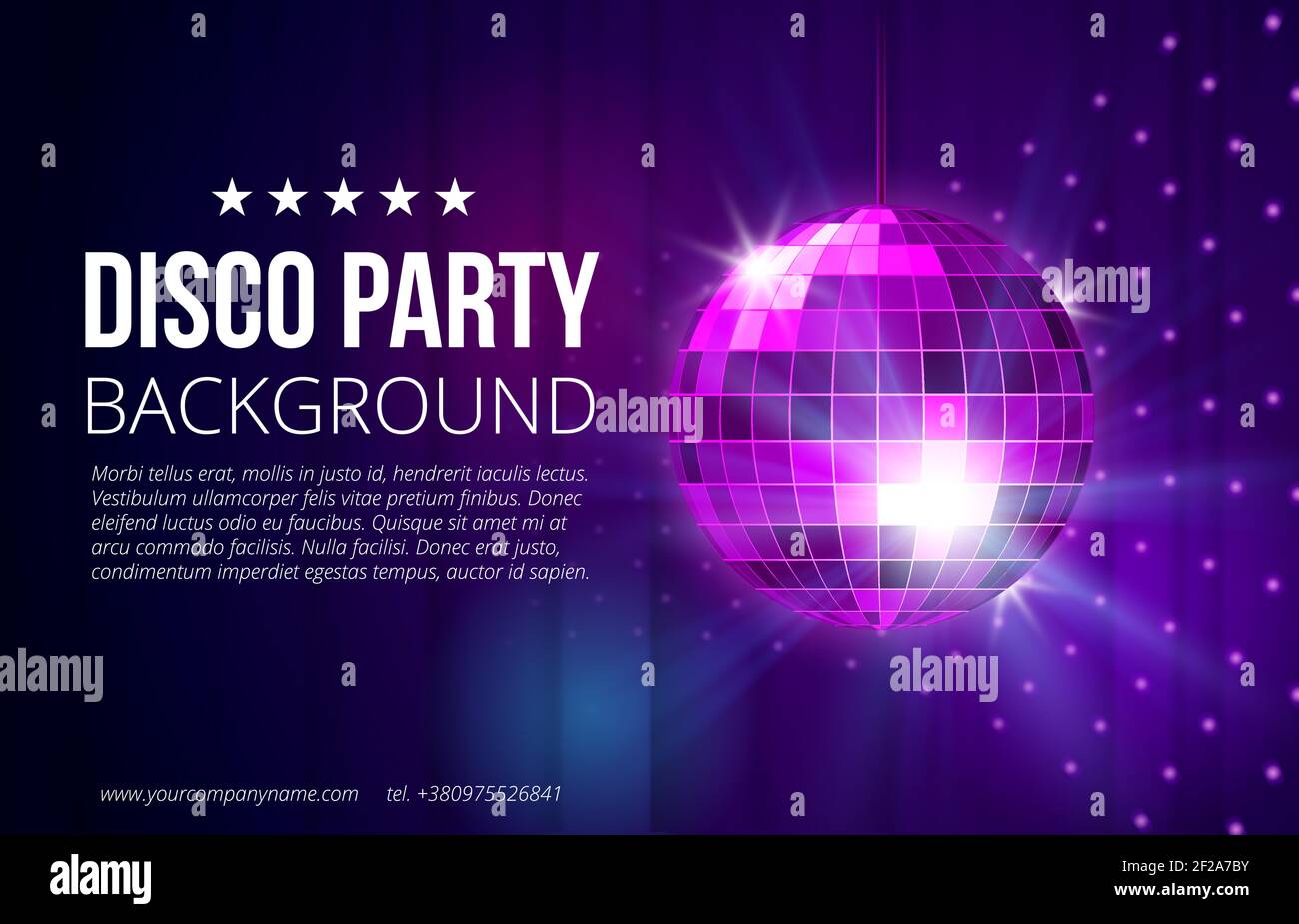 Disco party background. Ball, nightclub and nightlife, bright and shine ...