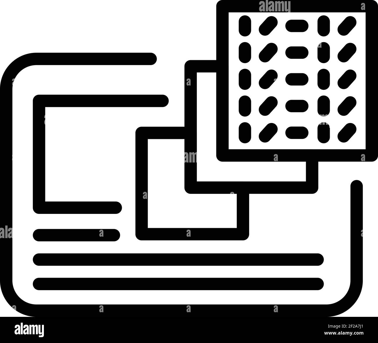 Web page interface icon. Outline Web page interface vector icon for web ...