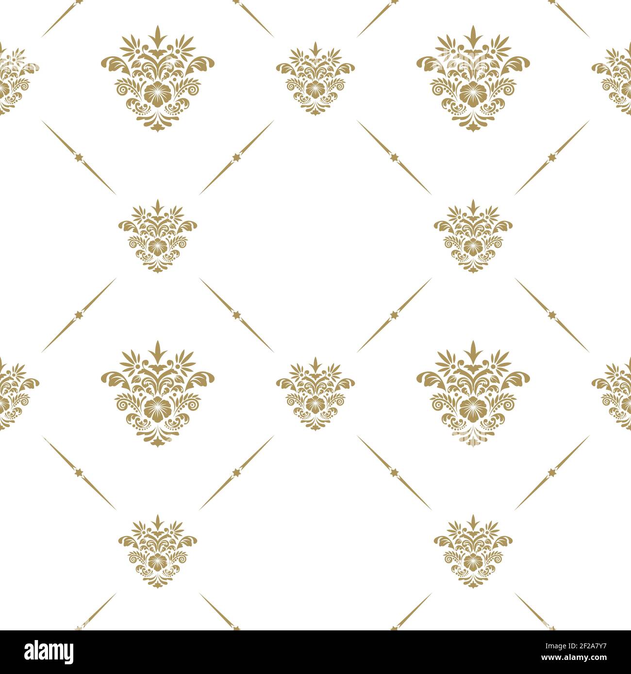 Oriental vector pattern with arabesque floral elements Stock Vector ...