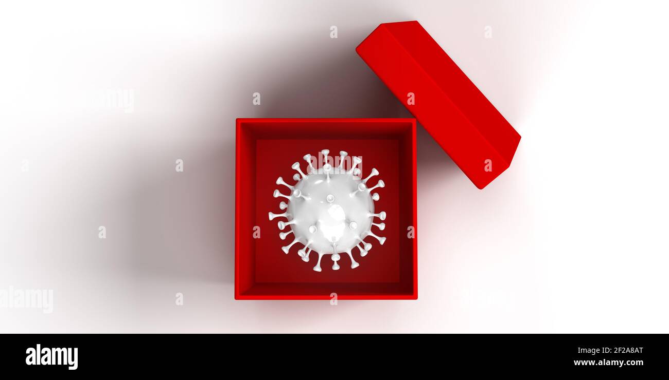 Red Square Box With White Logo