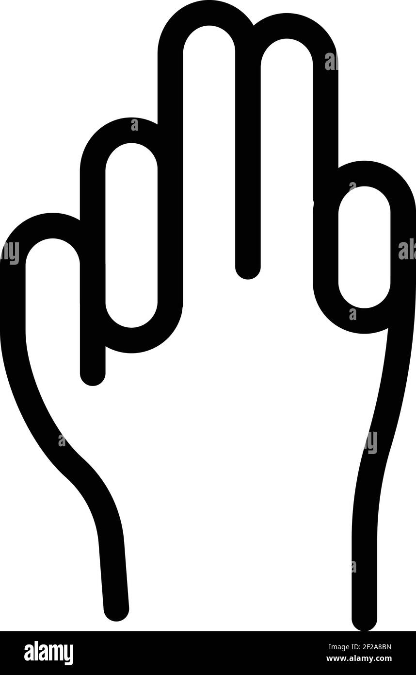 Hand gesture body icon. Outline Hand gesture body vector icon for web ...