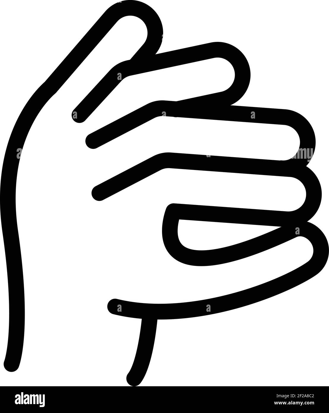 Hand gesture funny icon. Outline Hand gesture funny vector icon for web ...