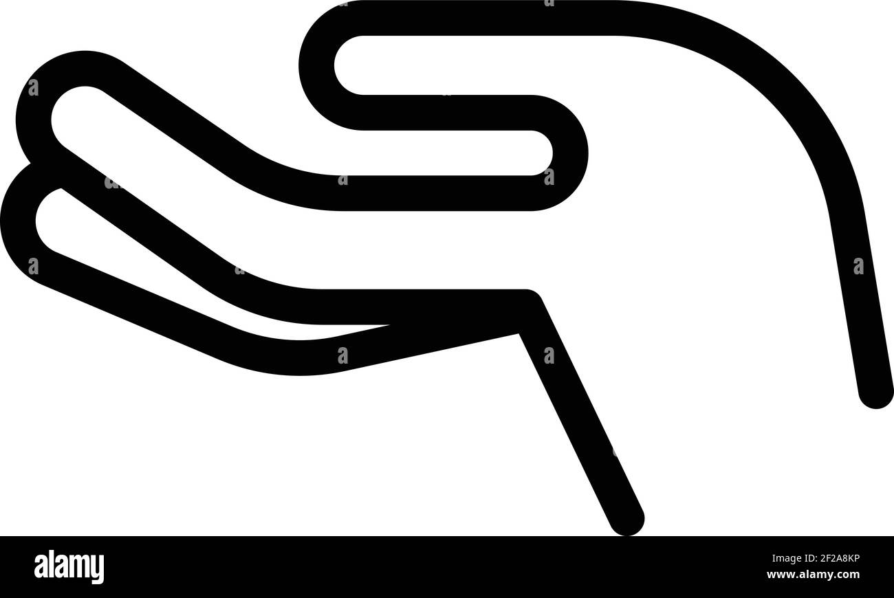 Hand gesture came icon. Outline Hand gesture came vector icon for web ...