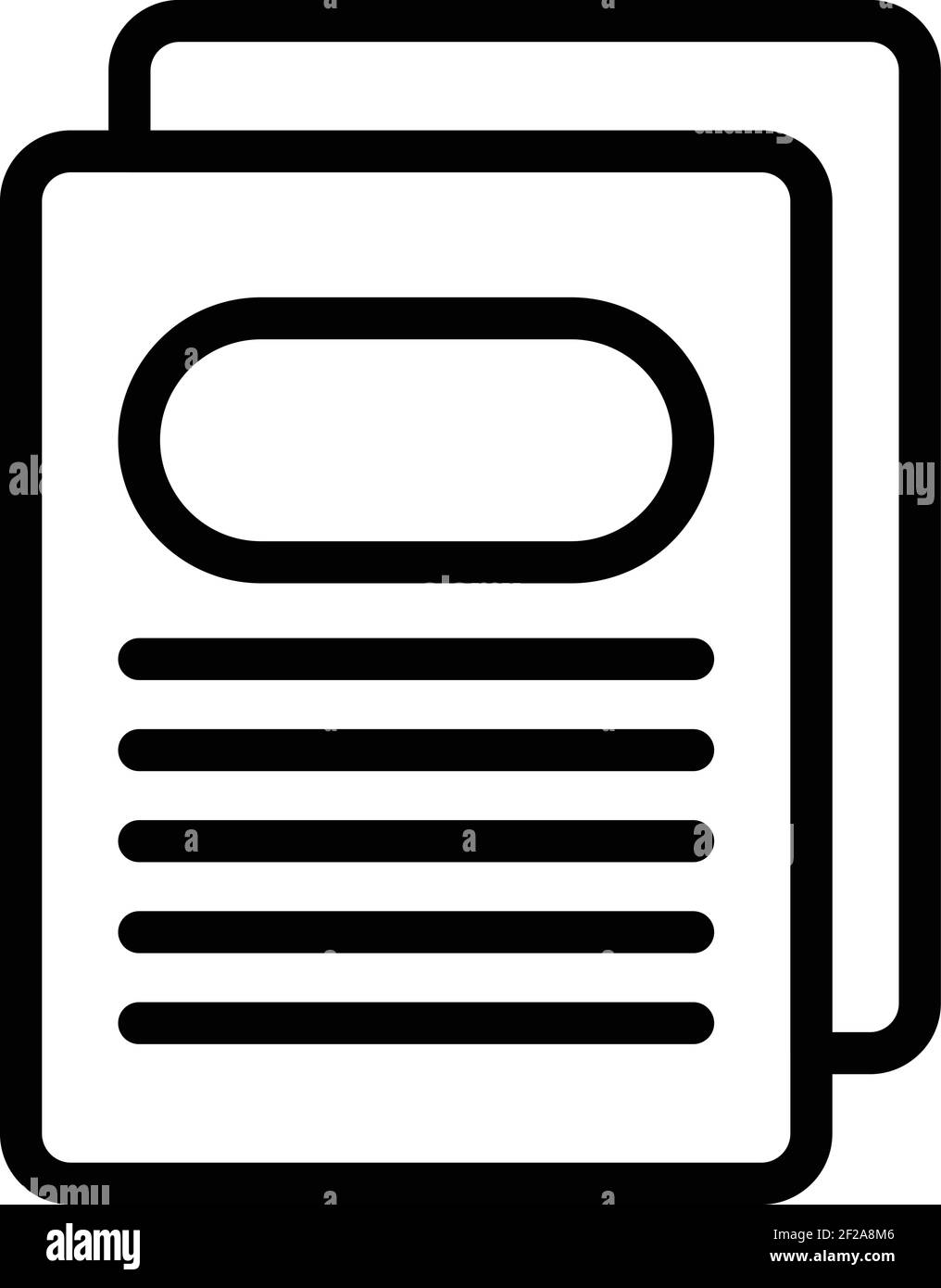 Profile page interface icon. Outline Profile page interface vector icon ...