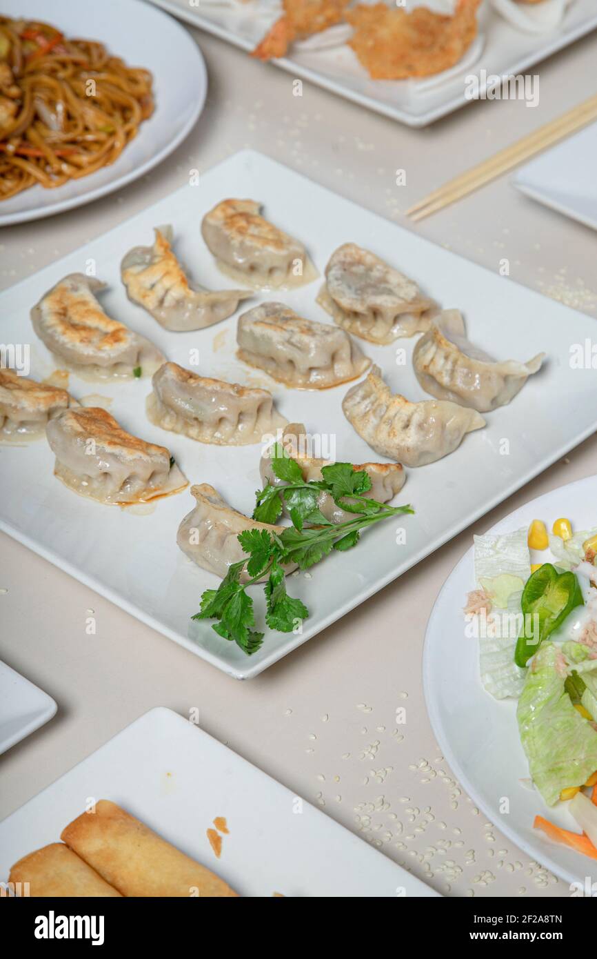 Chinese fried patties duck. Chinese menu. Oriental food Stock Photo - Alamy