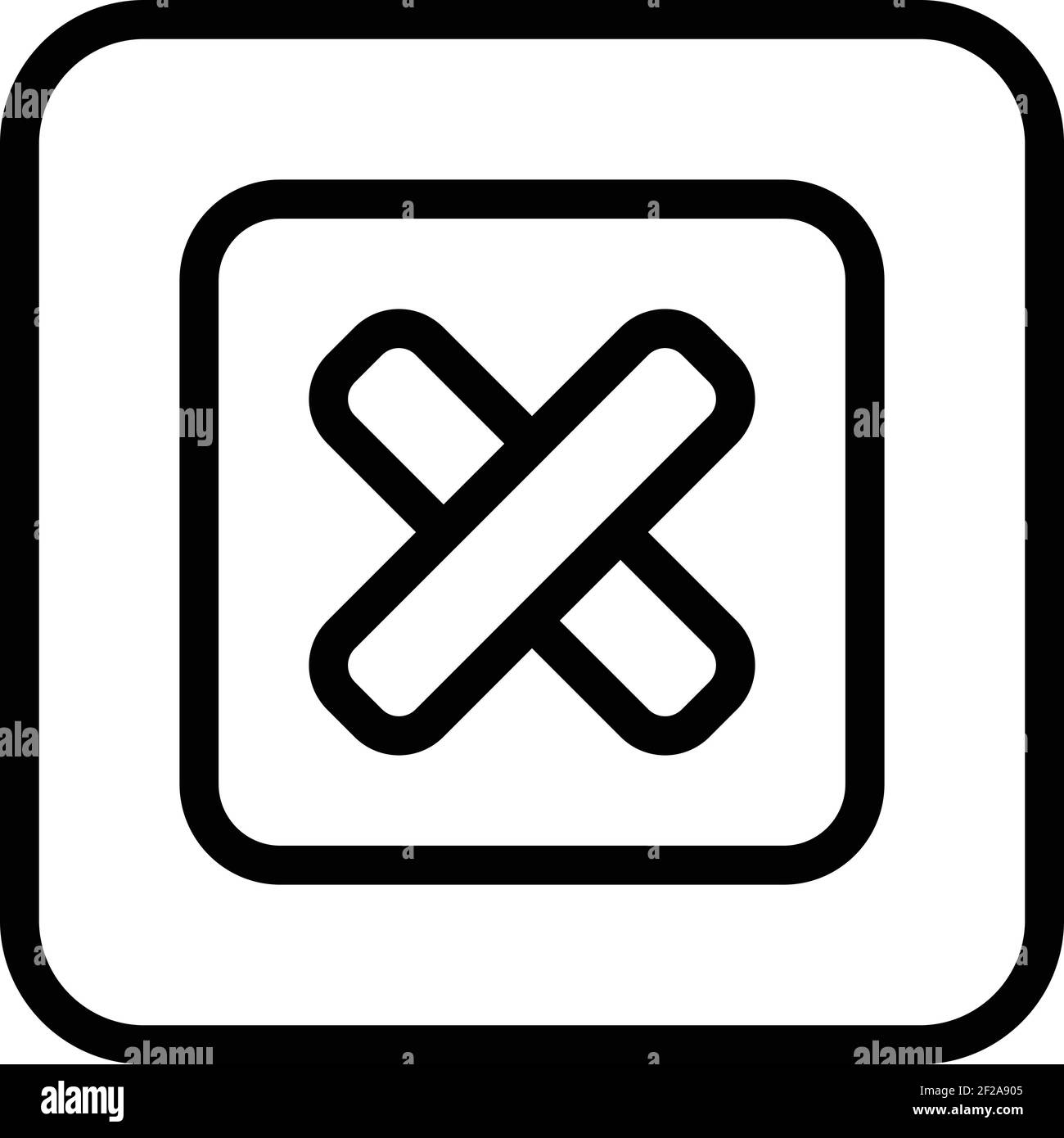 Reject interface icon. Outline Reject interface vector icon for web ...
