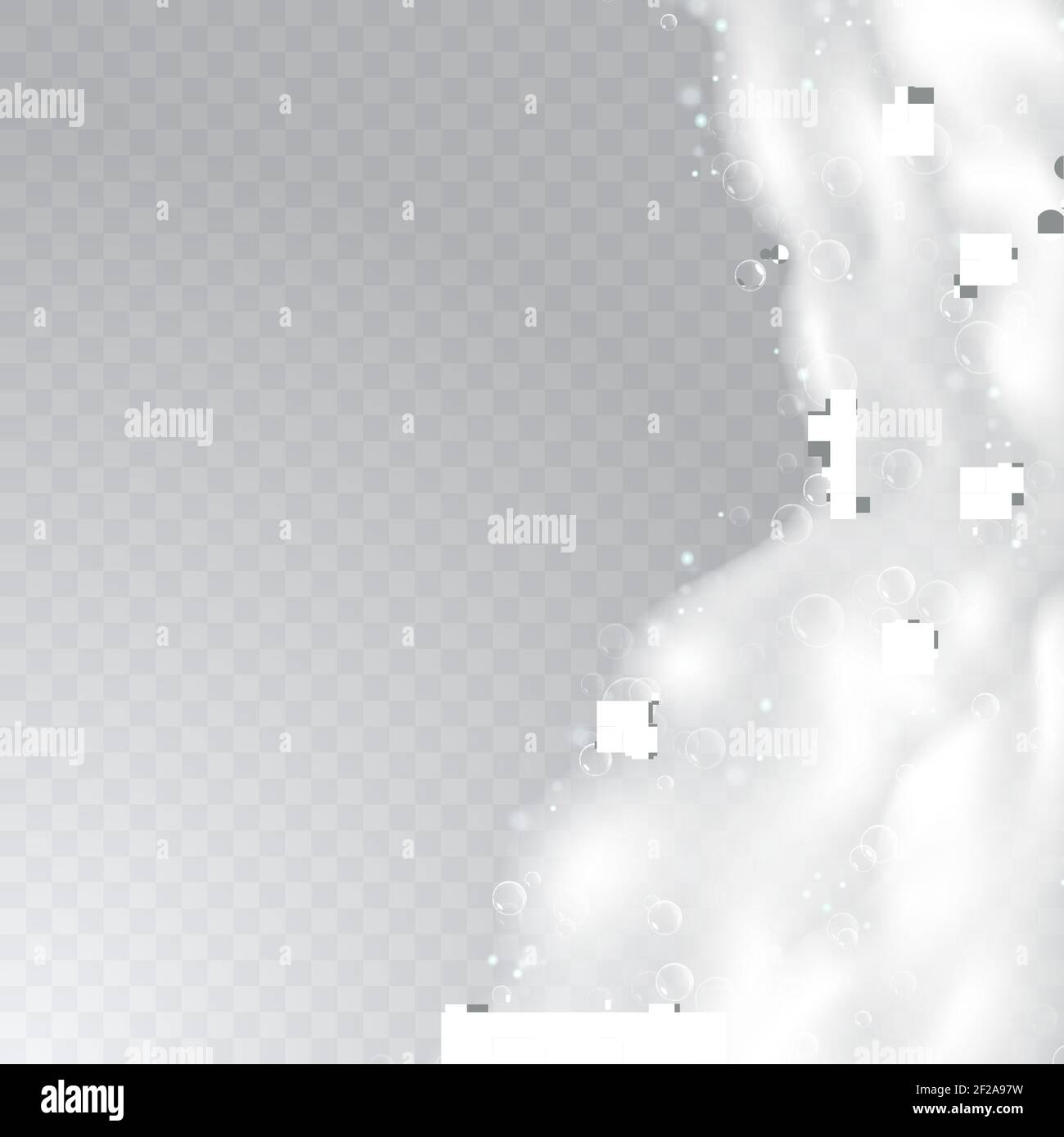 Realistic background with Soap foam. Bath laundry white bubbles ...